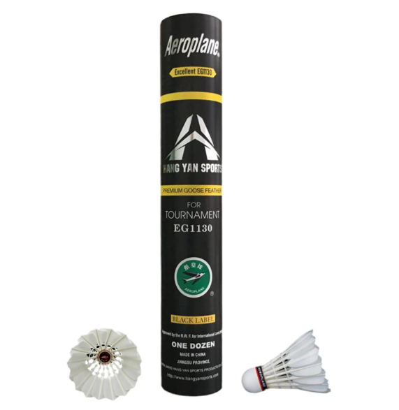 Aeroplane Black Label EG1130 Feather Shuttlecocks – Tournament Grade ...
